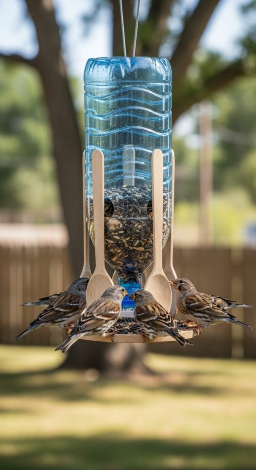 10 Plastic Bottle Bird Feeder Ideas - Home Decor | DIY | Recipes | Fashion
