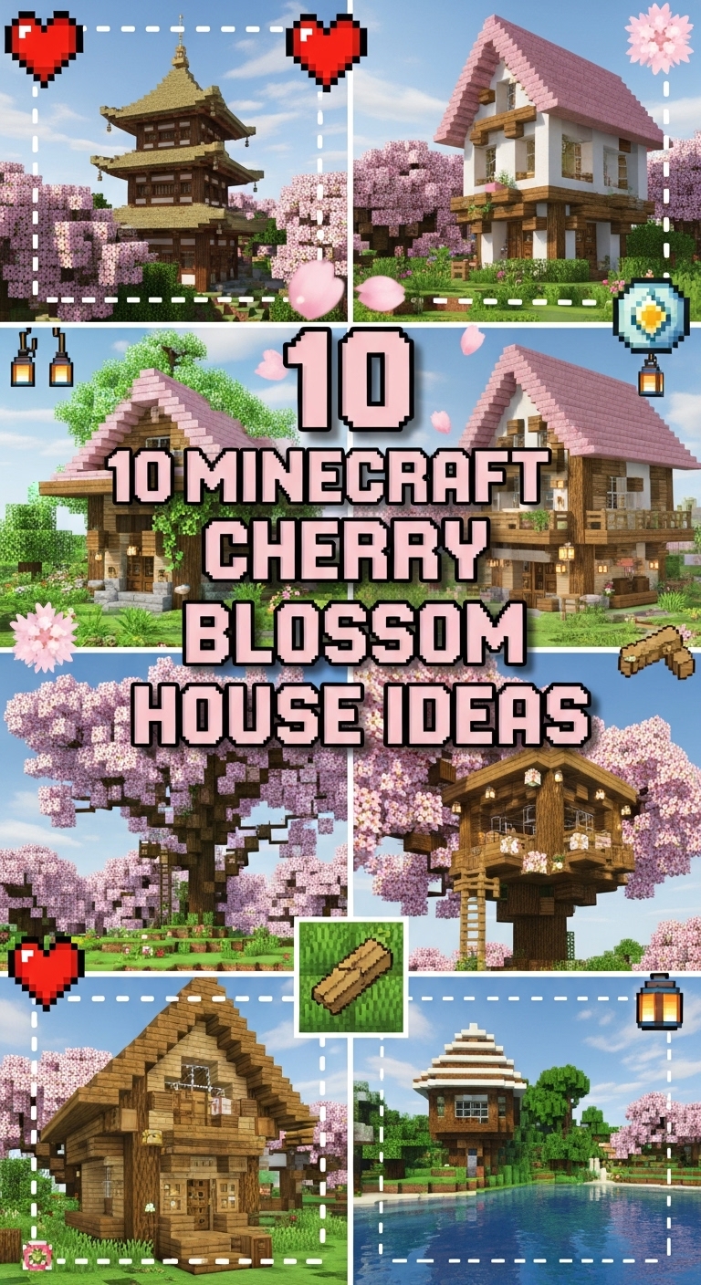 10 Minecraft Cherry Blossom House Ideas - Home Decor | DIY | Recipes ...