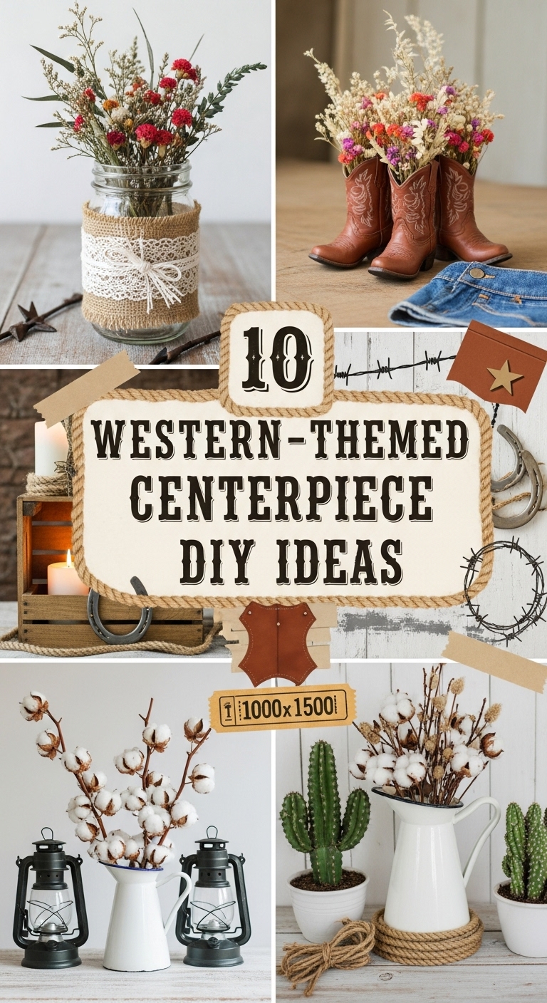 10 Western-Themed Centerpiece DIY Ideas - Home Decor | DIY | Recipes ...