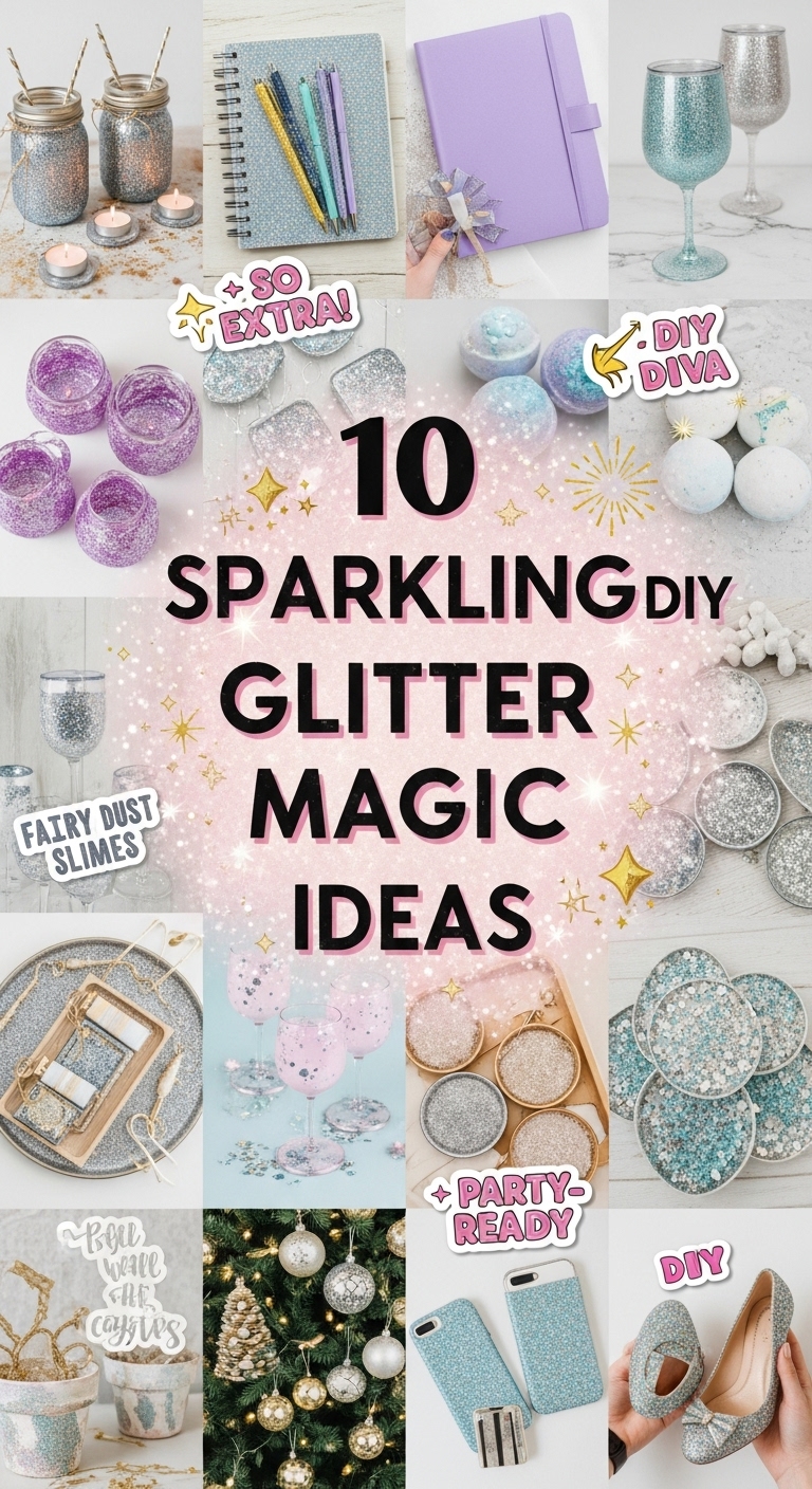 10 Sparkling DIY Glitter Magic Ideas - Home Decor | DIY | Recipes | Fashion