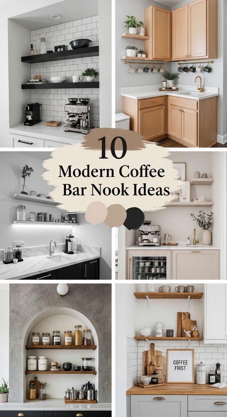 10 Modern Coffee Bar Nook Ideas - Home Decor | DIY | Recipes | Fashion