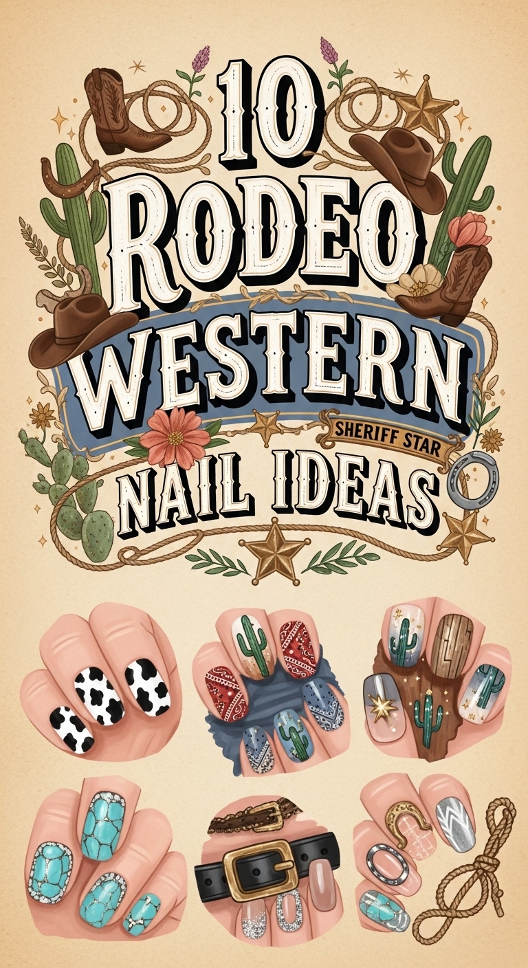 10 Amazing Rodeo Western Nail Ideas - Home Decor | DIY | Recipes | Fashion
