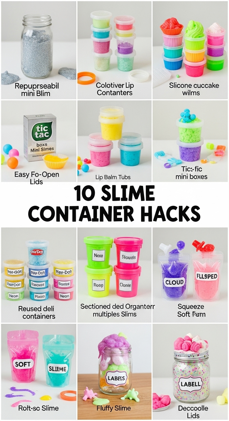 10 Slime Container Hacks - Home Decor | DIY | Recipes | Fashion