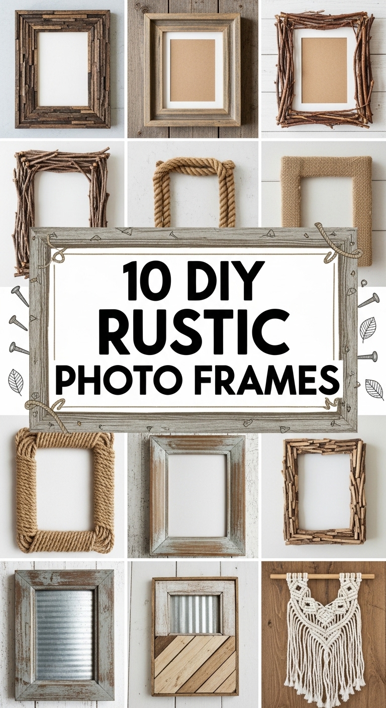 10 DIY Rustic Photo Frames - Home Decor | DIY | Recipes | Fashion