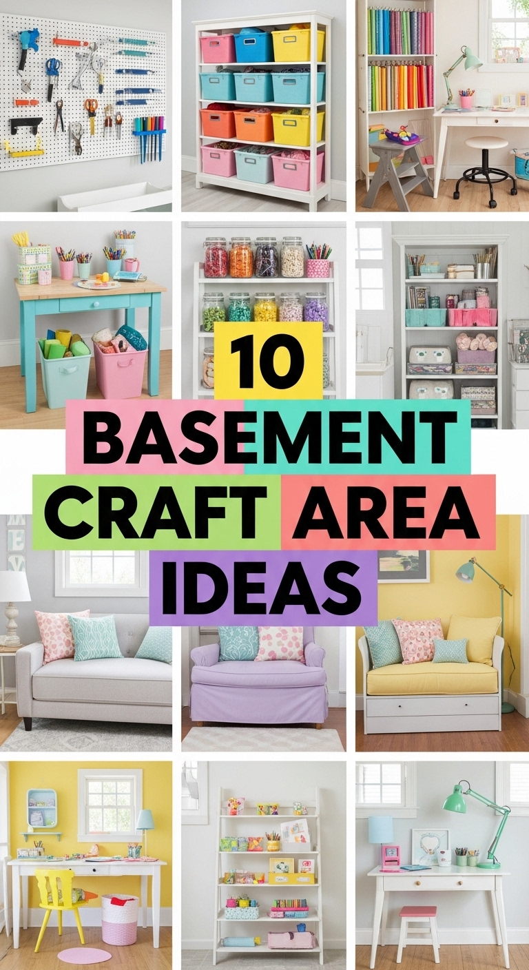 10 Basement Craft Area Ideas - Home Decor | DIY | Recipes | Fashion