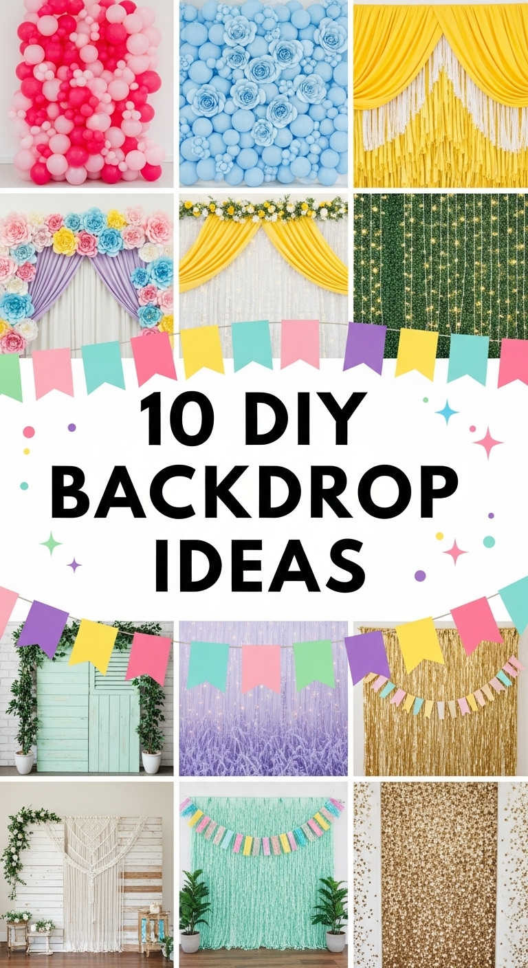 10 DIY Backdrop Ideas - Home Decor | DIY | Recipes | Fashion