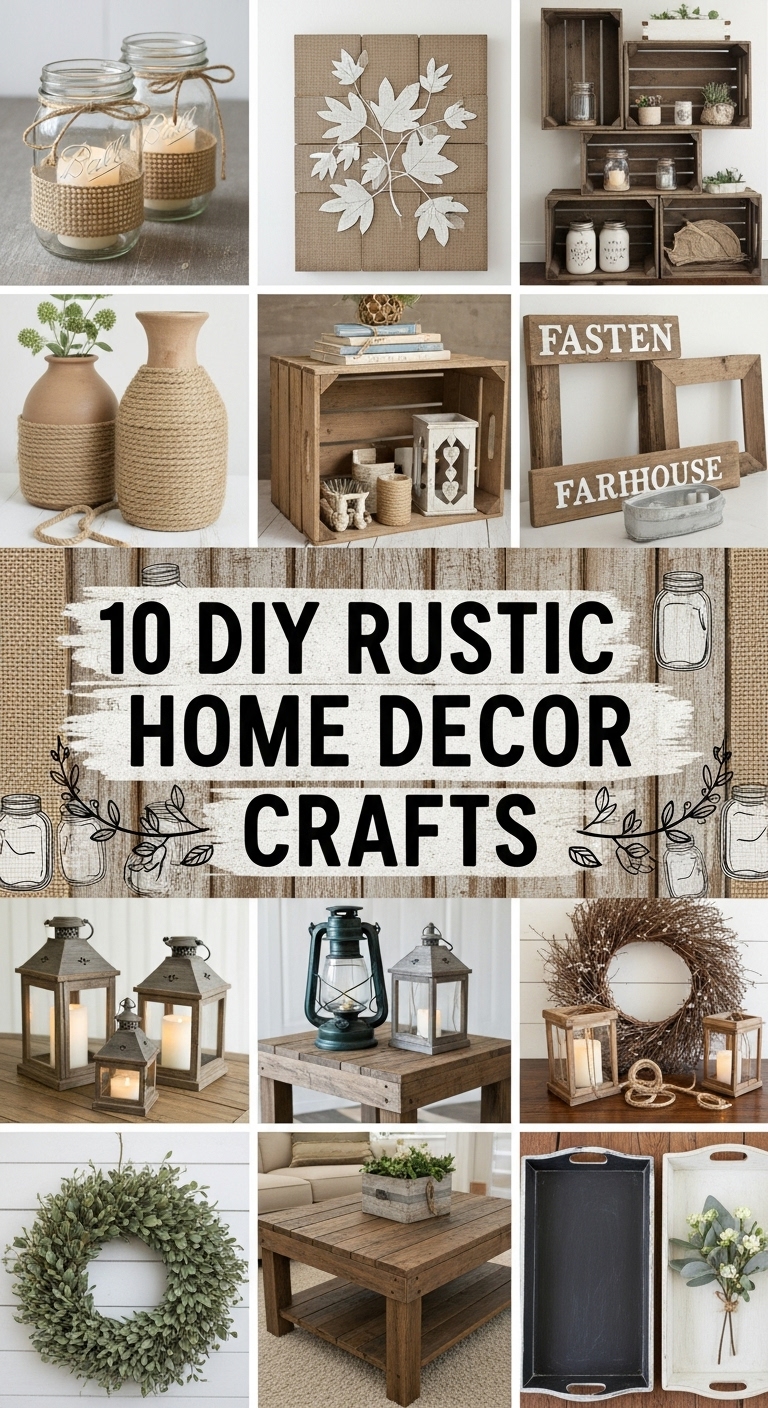 10 DIY Rustic Home Decor Crafts - Home Decor | DIY | Recipes | Fashion